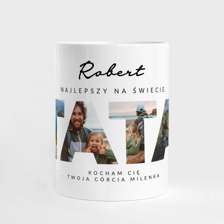 Kubek TATA ze zdjęciami Kubki dla taty | Crazyshop