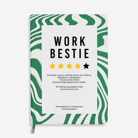 Notes WORK BESTIE prezent pożegnalny dla koleżanki z pracy