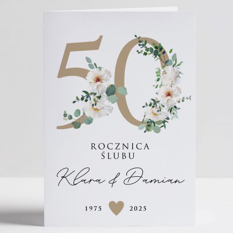 Personalizowana kartka z okazji 50 rocznicy ślubu ZŁOTE GODY