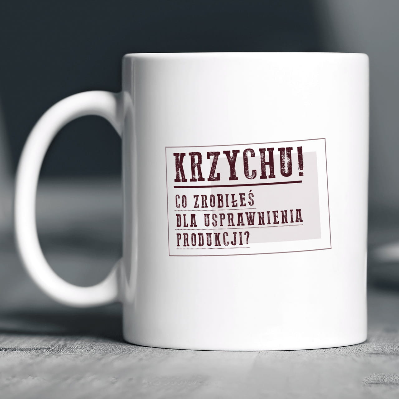 Kubek dla pracownika CO ZROBIŁEŚ? prezent w stylu PRL