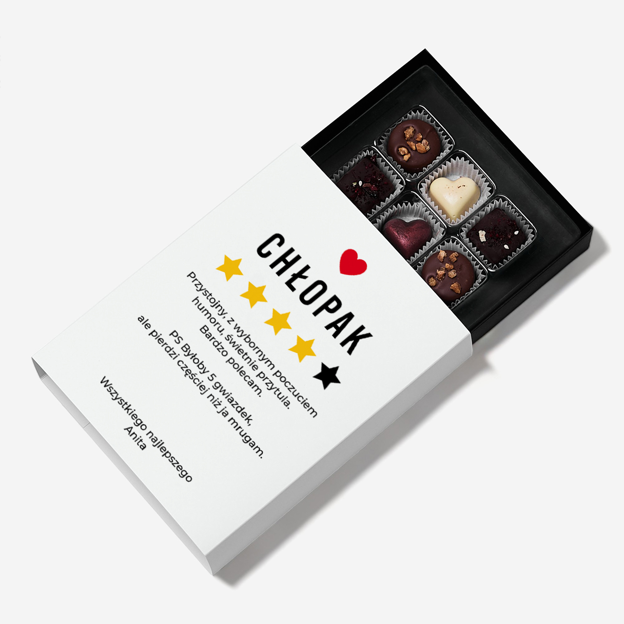 Personalizowane czekoladki NA DZIEŃ CHŁOPAKA upominek dla chłopaka