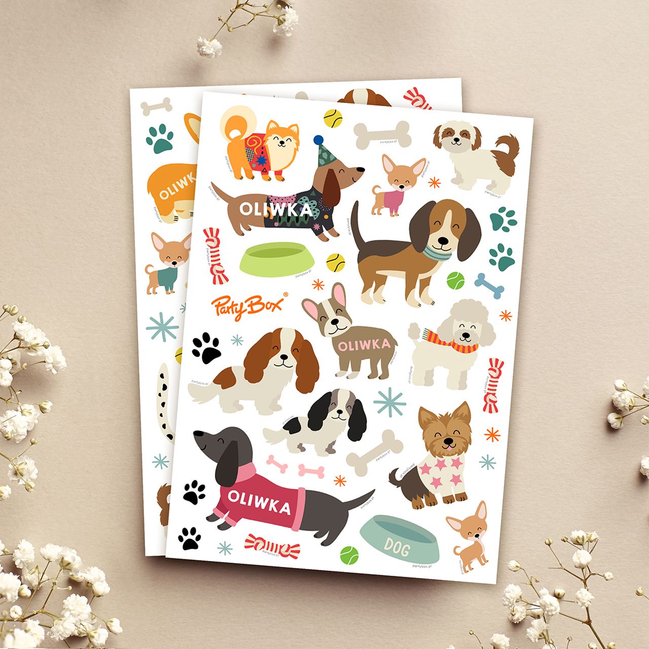 Personalizowane naklejki PIESKI Do 50 zł | Crazyshop