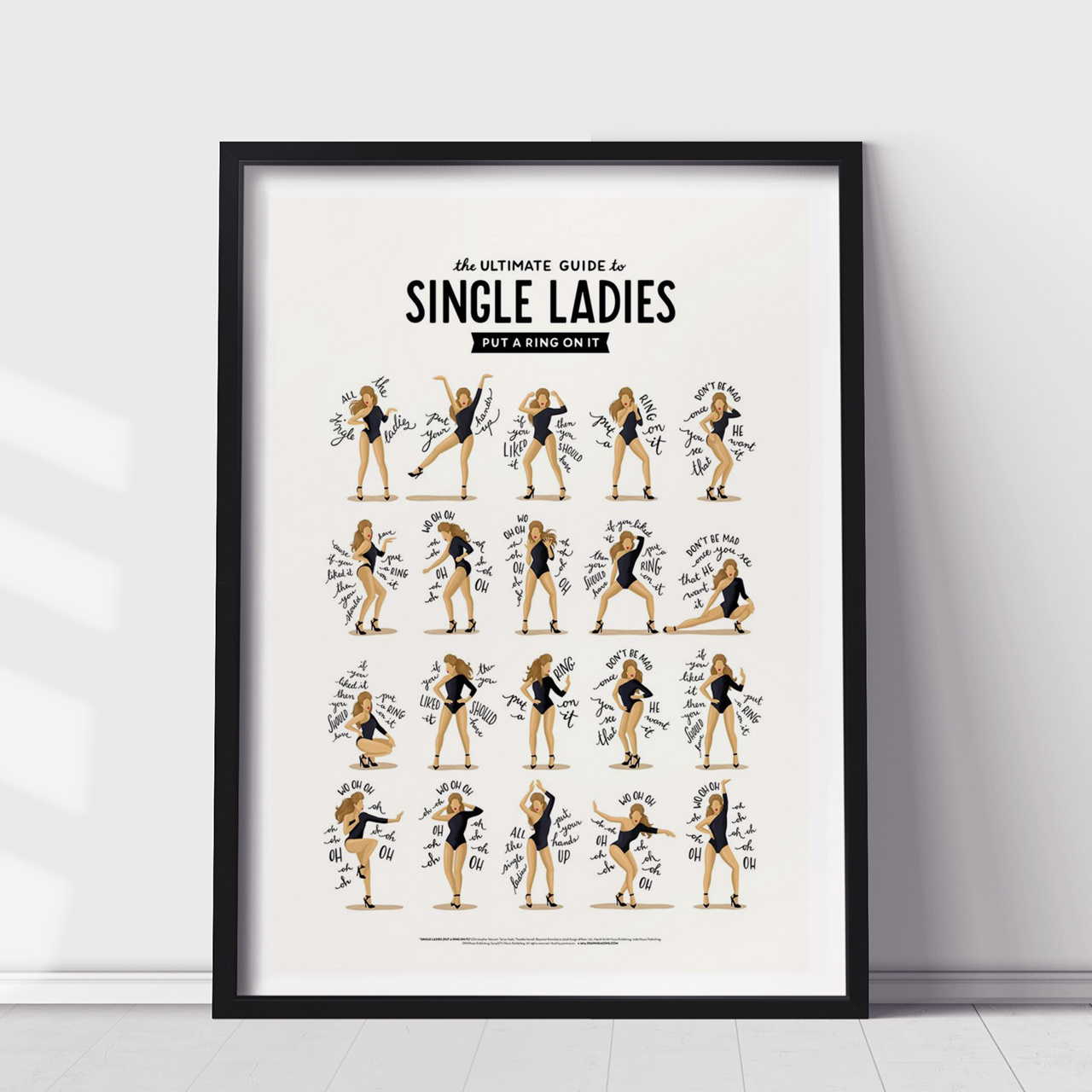 Plakat SINGLE LADIES 50x70cm Plakaty | Crazyshop