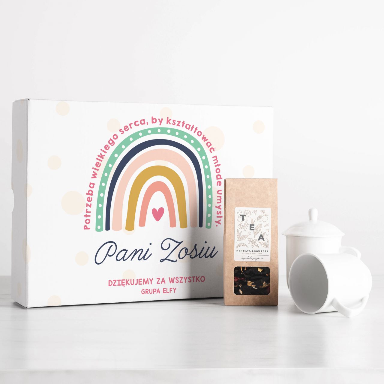 Zestaw herbaciany TĘCZA podziękowanie dla przedszkolanki